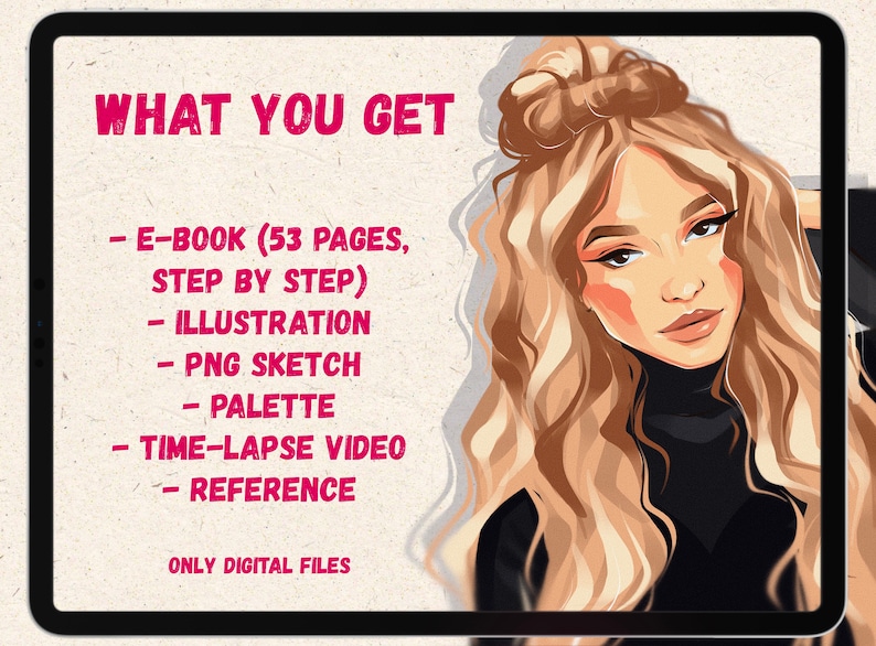 Tutorial Flat Illustration, Flat Portrait Procreate, Procreate Guide ...