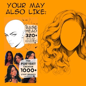 200 Procreate Hair Stamps, Procreate Women's Hairstyles Stamp Brushes ...