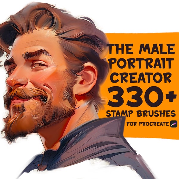 123 Male Head Stamp Brushes for Procreate, Procreate Stamp, Procreate ... 123 Male Head Stamp Brushes for Procreate, Procreate Stamp, Procreate ...