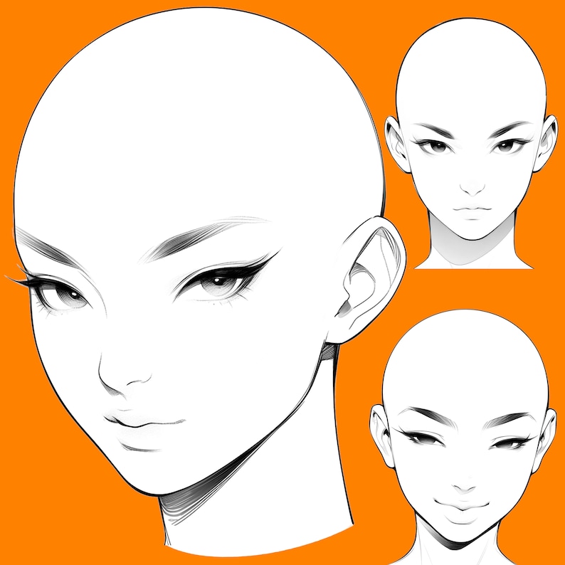 118 Asian Woman Face Stamp Brushes for Procreate (digital Download) - Etsy