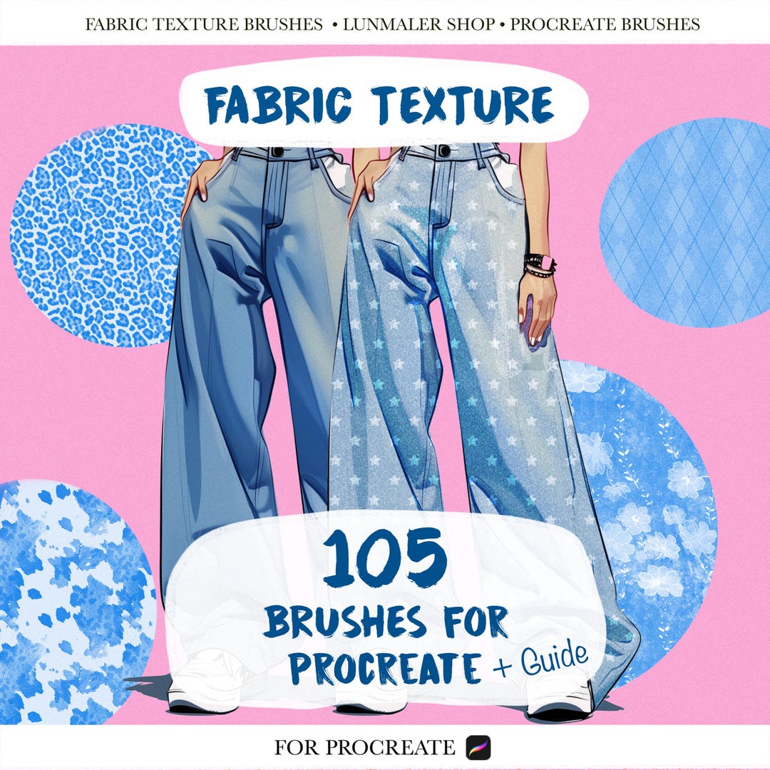 Fabric Texture Brushes for Procreate. Clothes Brushes. Anime Clothes ...