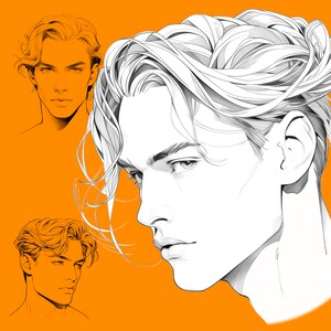 118 Male Head Stamp Brushes: Photoshop, Clip Studio, Affinity (digital ...