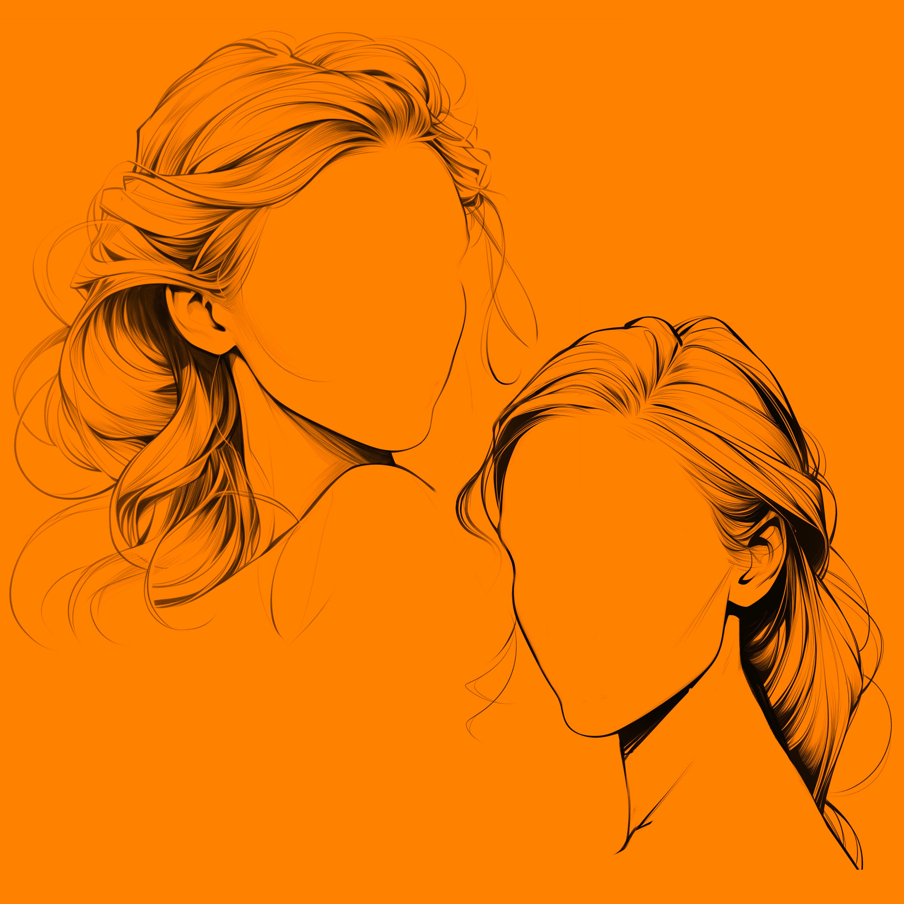 230 Hairstyle Stamp Brushes for Procreate, Procreate, Procreate Stamp ...