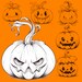 300 Halloween Pumpkin Stamp Brushes for Procreate (brushset Digital ...