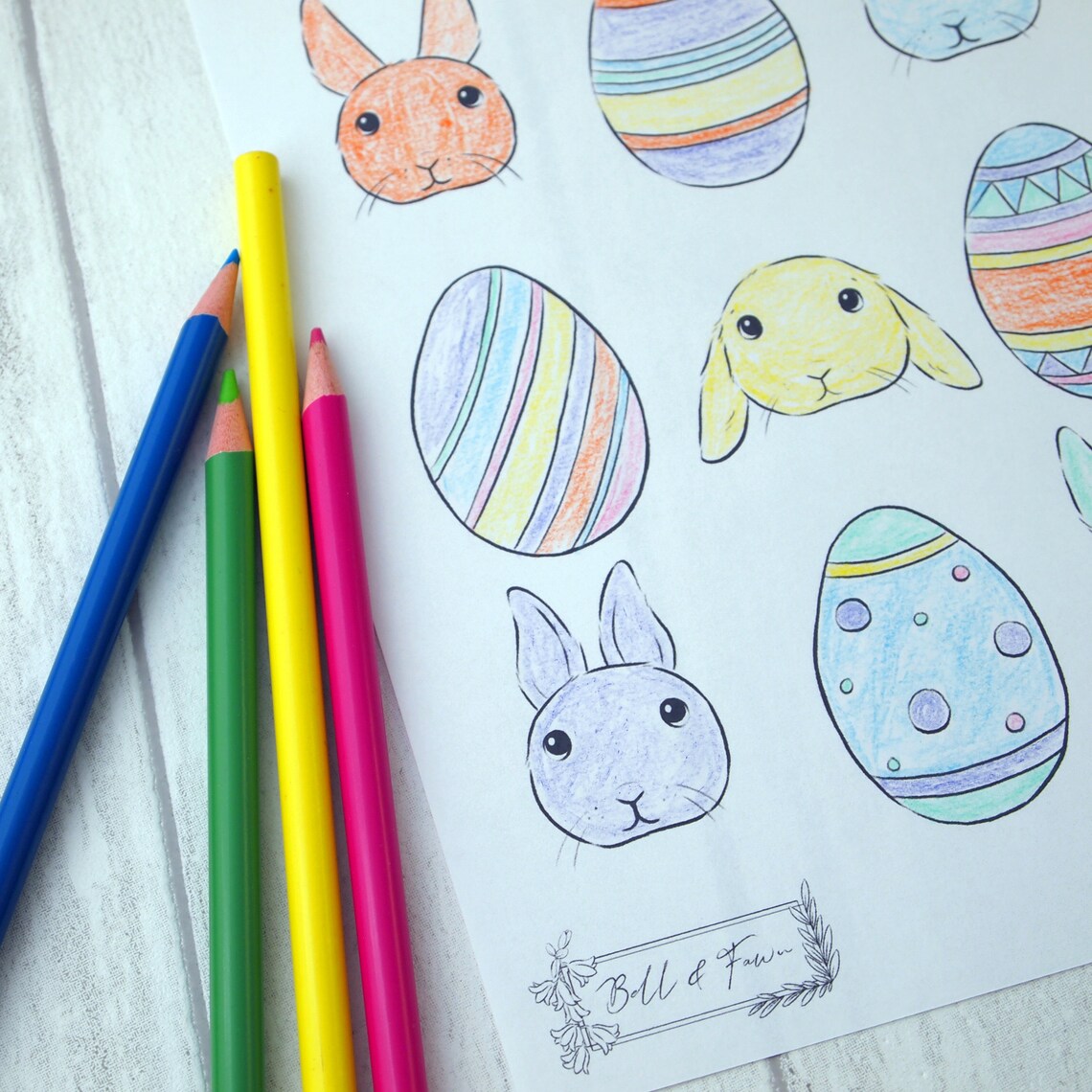 Printable Easter Bunny Colouring Pages, Rabbit Inspired Colouring ...
