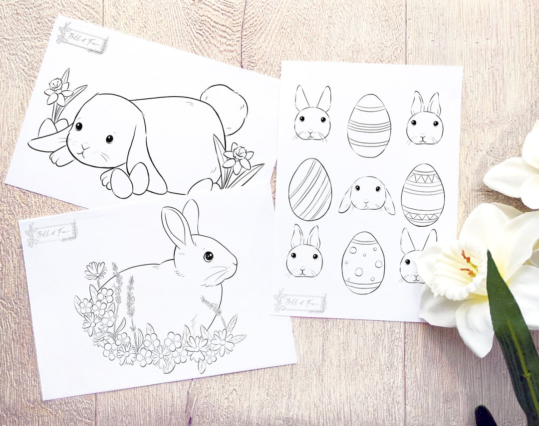 Printable Easter Bunny Colouring Pages Rabbit Inspired Colouring