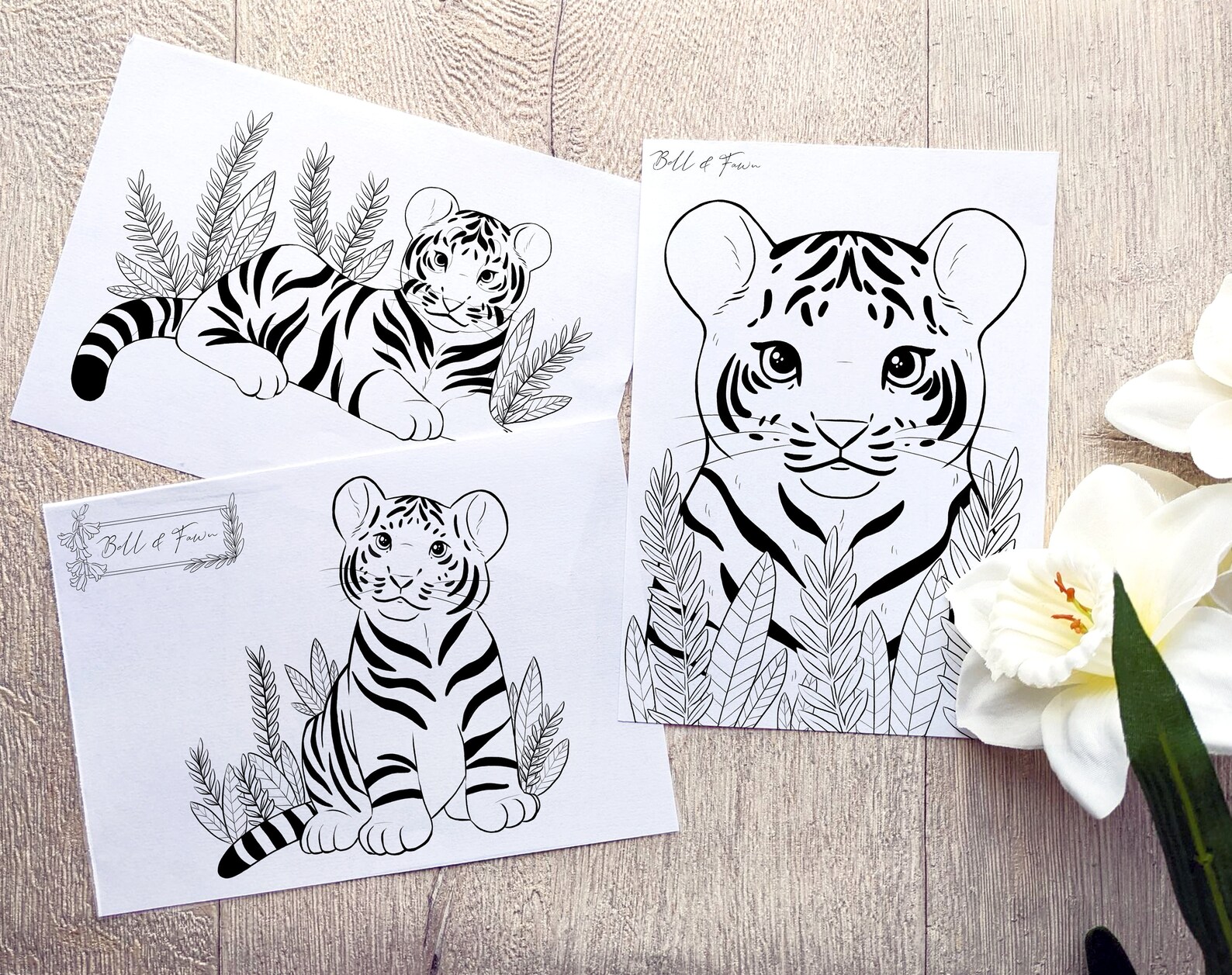 Printable Tiger Colouring Pages, Wildlife Inspired Colouring Sheets ...