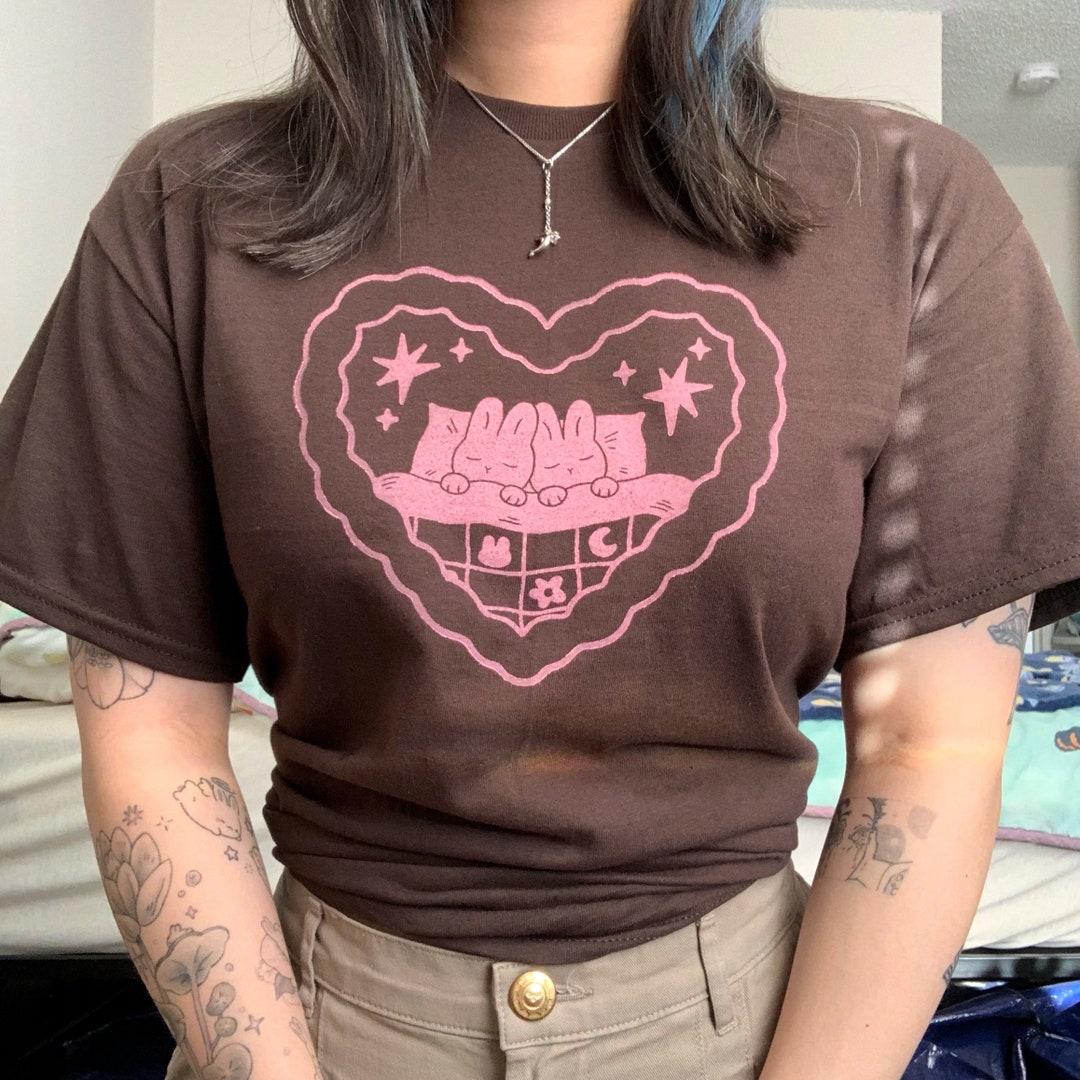 Sleepy Bunnies Block Printed T Shirt // Hand Printed Block Print Tee ...