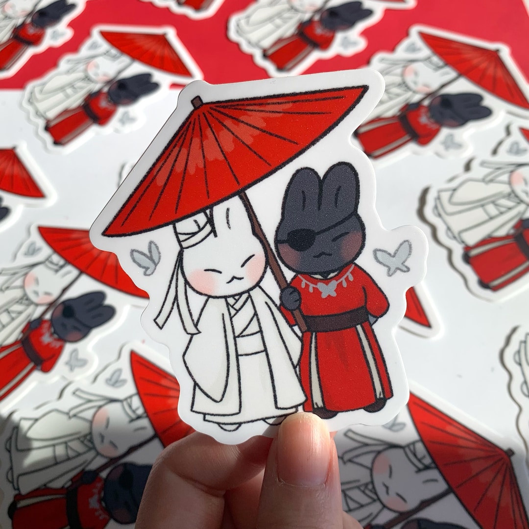 Hualian Bunny Vinyl Sticker // TGCF // Laptop Water Bottle Sticker - Etsy