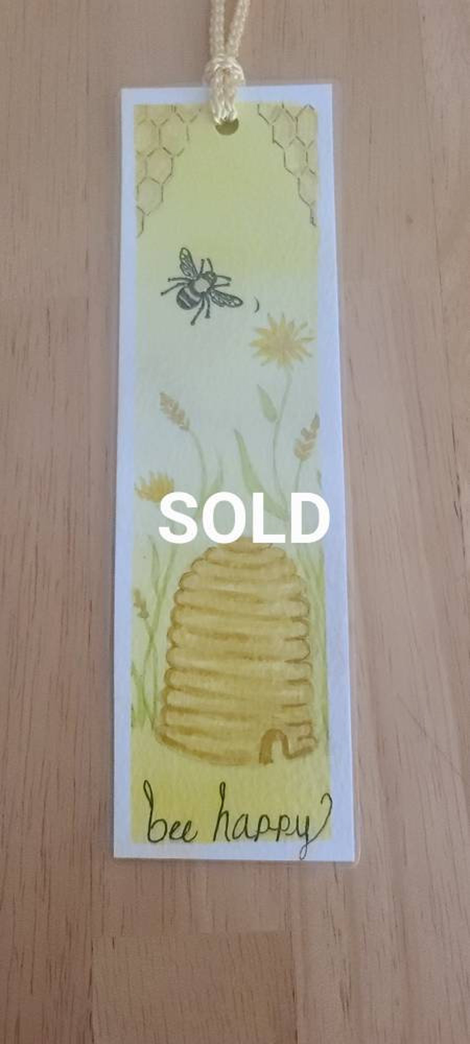 Hand Painted Watercolor Bookmarks, Bees - Etsy