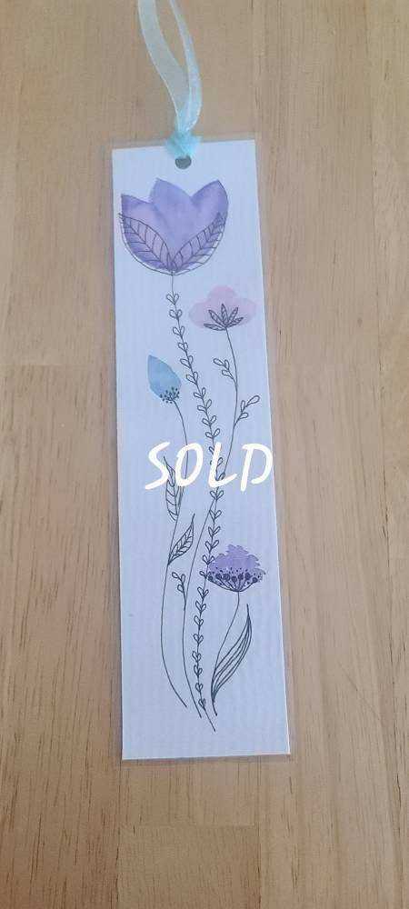 Hand Painted Watercolor Bookmarks - Etsy