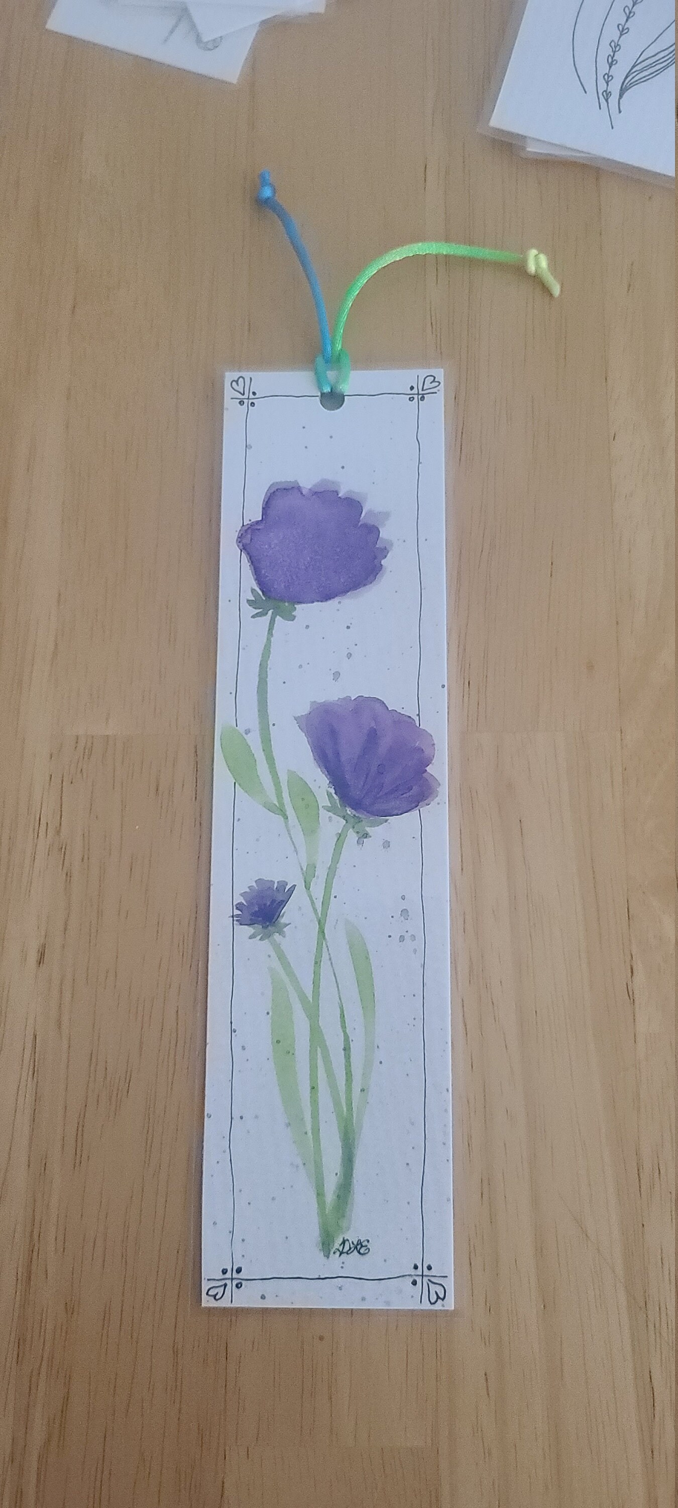 Hand Painted Watercolor Bookmarks - Etsy