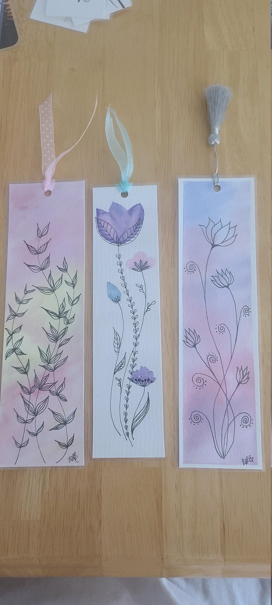Hand Painted Watercolor Bookmarks - Etsy