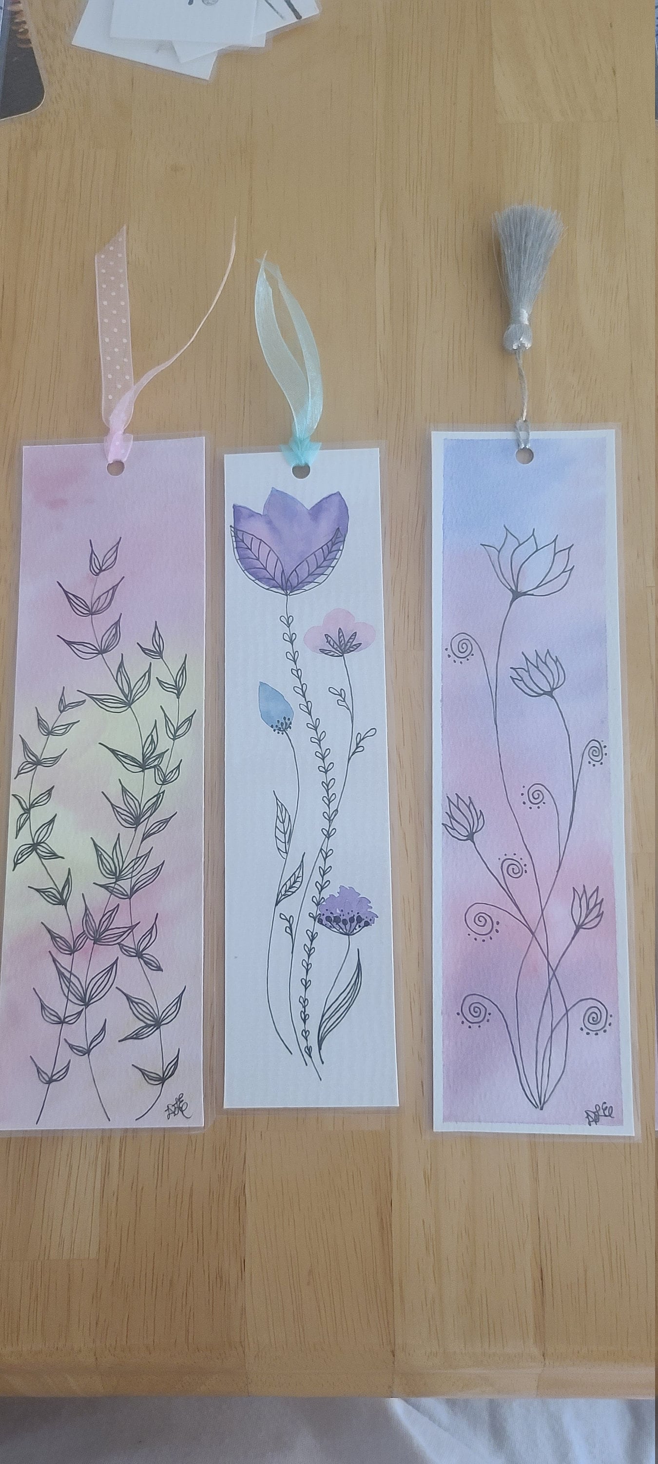 Hand Painted Watercolor Bookmarks - Etsy