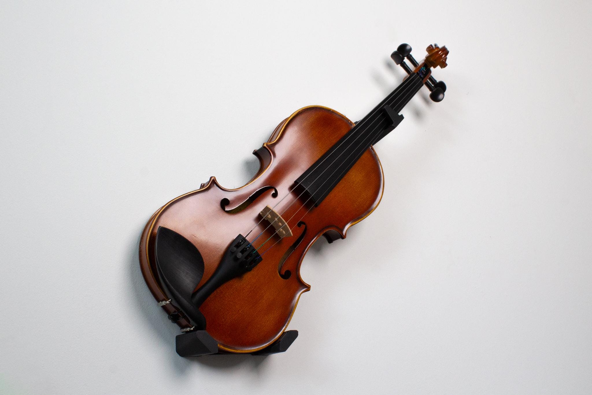 Slanted Angled Adjustable • Violin Wall Mount • Hook Bracket Holder ...