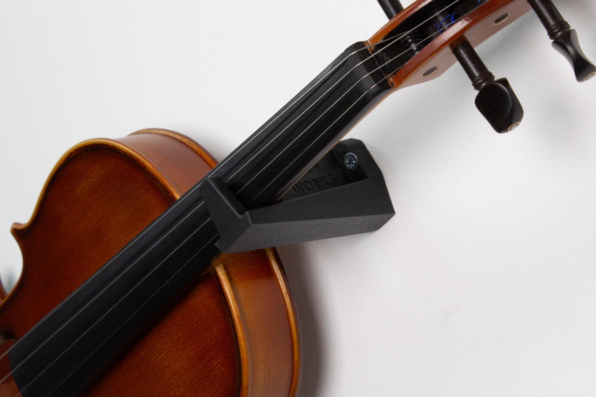 Slanted Angled Adjustable • Violin Wall Mount • Hook Bracket Holder ...