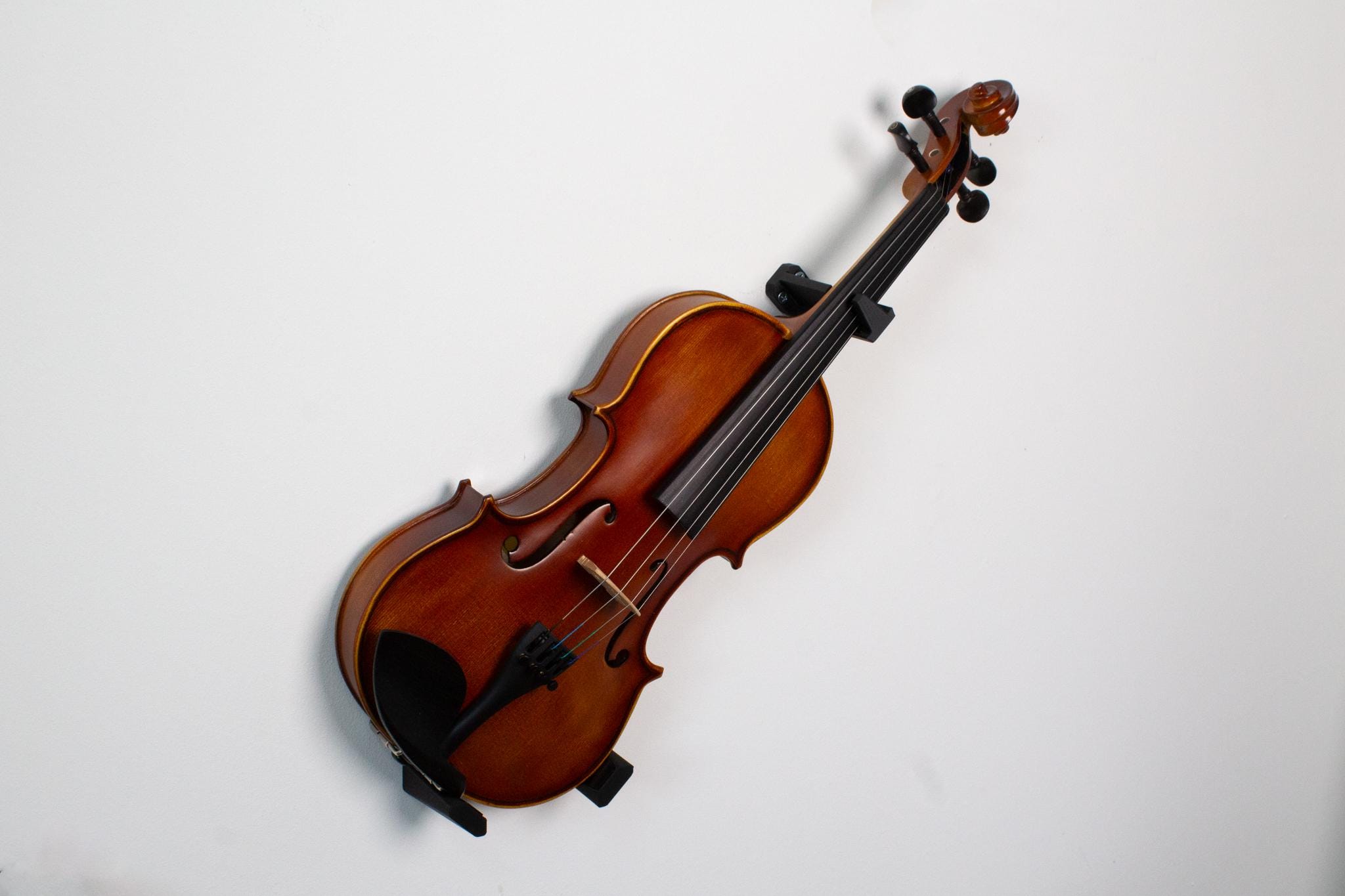 Slanted Angled Adjustable • Violin Wall Mount • Hook Bracket Holder ...