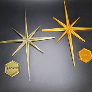 Art Deco Star | Mid Century Star Decor | 3D Printed Decorations - Etsy