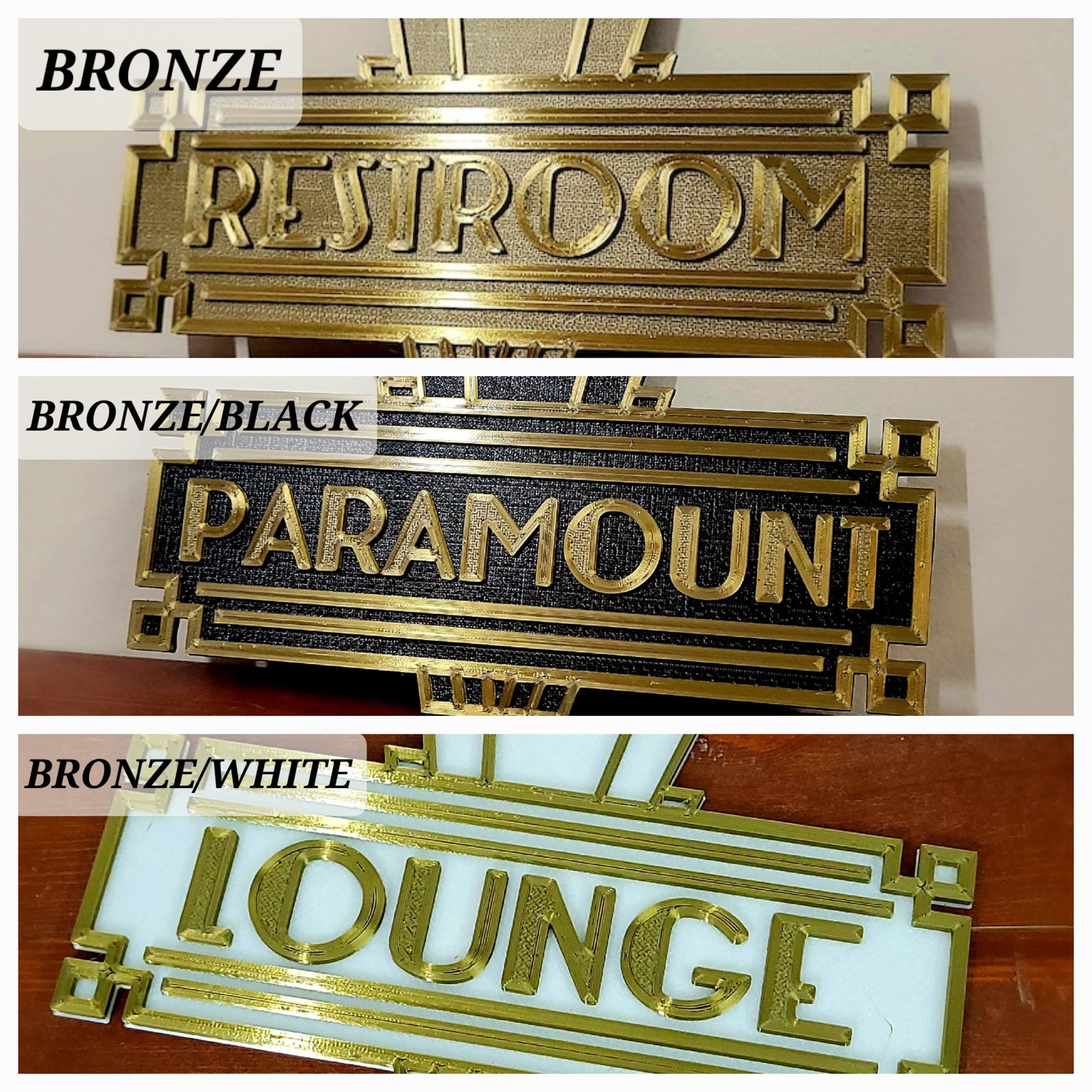 Custom Art Deco Sign Decor Home Art Deco 3D Printed Decoration Interior ...