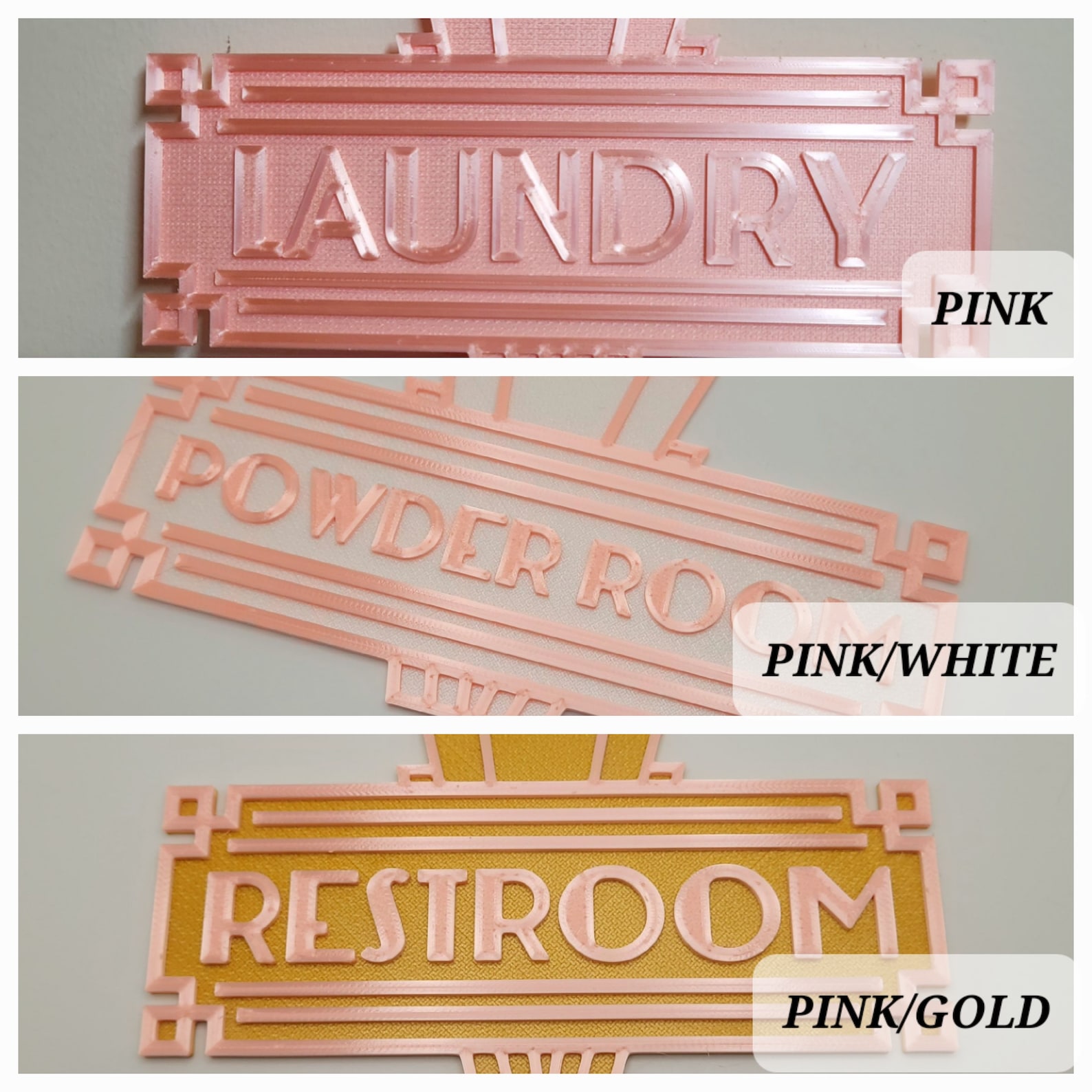 Custom Art Deco Sign Decor Home Art Deco 3D Printed Decoration Interior ...