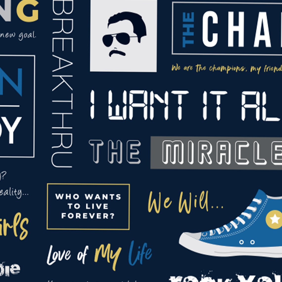Queen Poster Print High Quality Print Bohemian Rhapsody Blue / A4 / A3 ...