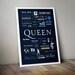 Queen Poster Print High Quality Print Bohemian Rhapsody Blue / A4 / A3 ...