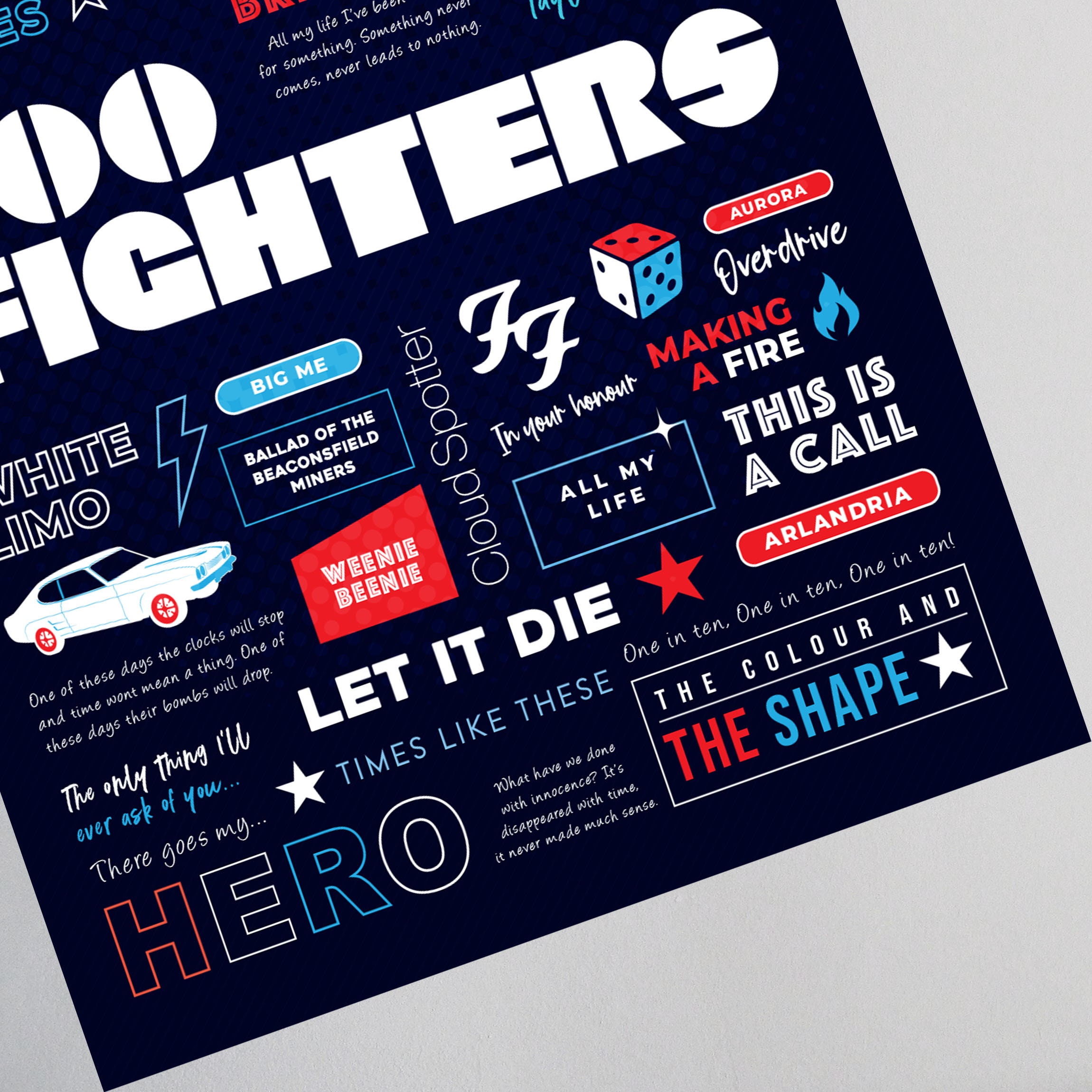 Foo Fighters Poster Print High Quality Print / A4 / A3 - Etsy UK