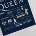 Queen Poster Print High Quality Print Bohemian Rhapsody Blue / A4 / A3 ...
