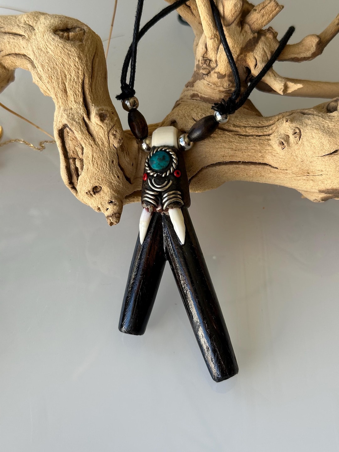 Beautifully Handcrafted Chonta Wood Shipibo Kuripe Necklace With ...