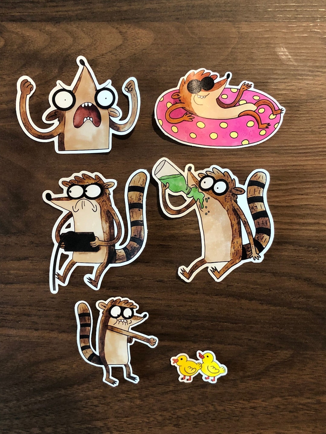 Rigby - Regular Show Vinyl Stickers Set 1 - Etsy