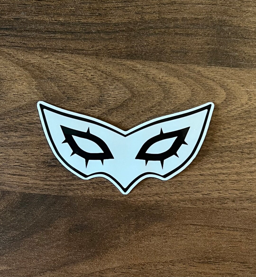 Persona 5, P5 - Joker Phantom Thief Mask, Glossy Vinyl Sticker - Etsy