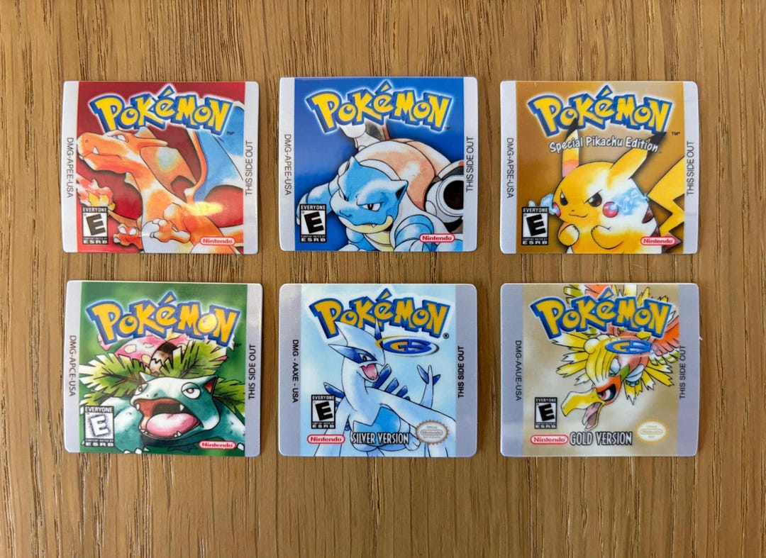 Game Boy Cartridge Sticker Labels - Retro Video Game Bundle Pack 1 - Etsy