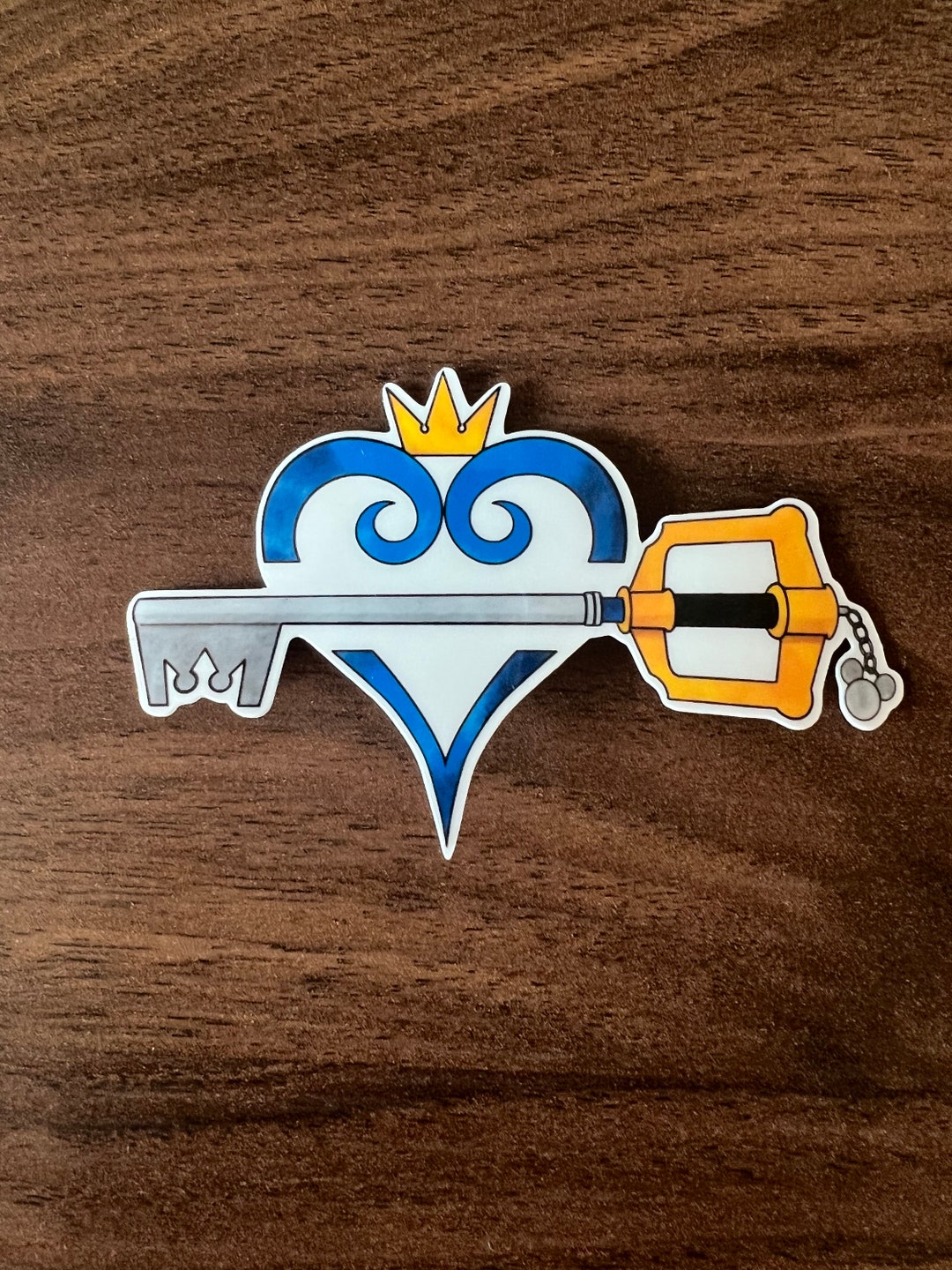 Kingdom Hearts - Logo and Keyblade Combo, Digitally Painted Glossy ...