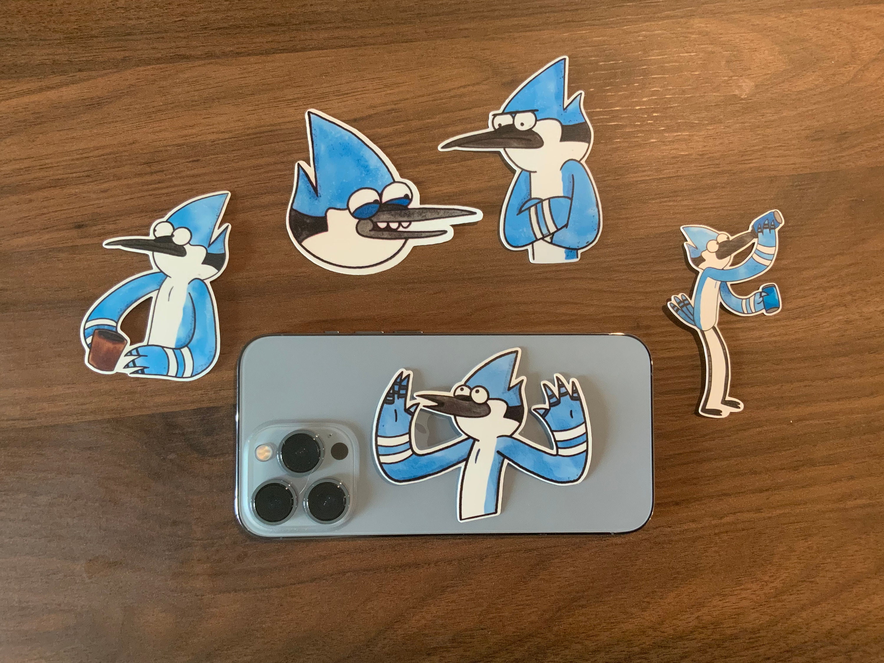 Mordecai Regular Show Vinyl Stickers - Etsy
