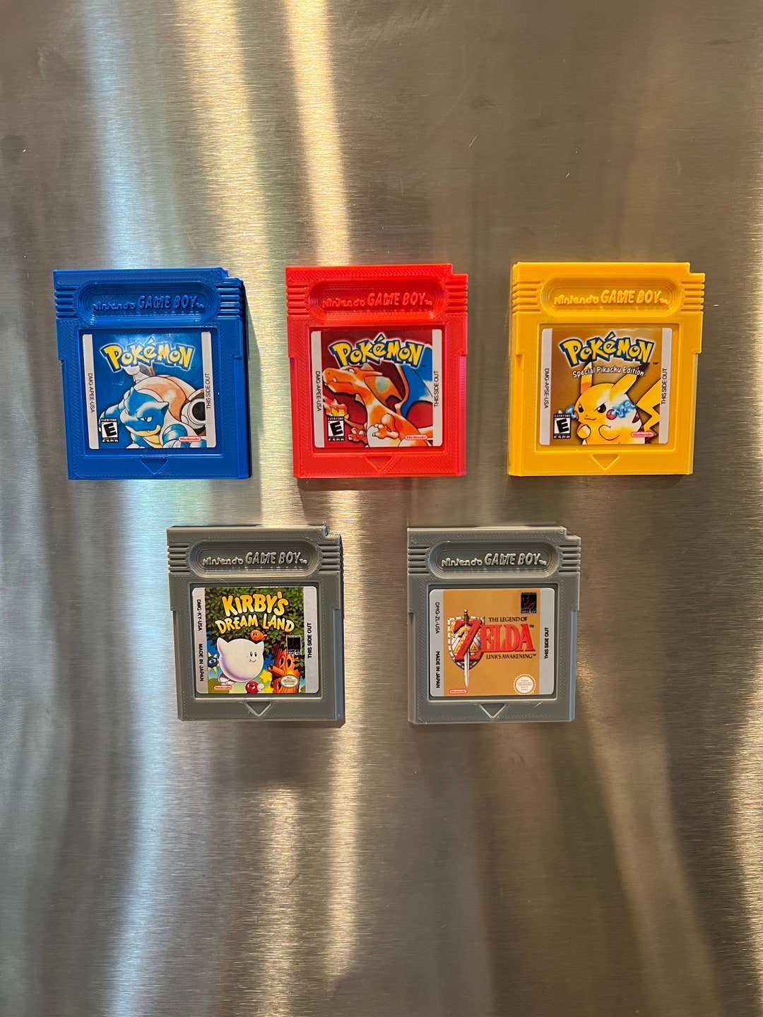 Game Boy Retro Video Game Cartridge Fridge Magnets - Full Scale Cart ...