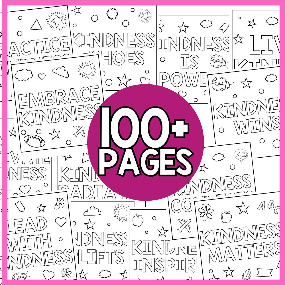 Inspirational Coloring Pages for Kids. 100 Simple Positive Affirmation ...