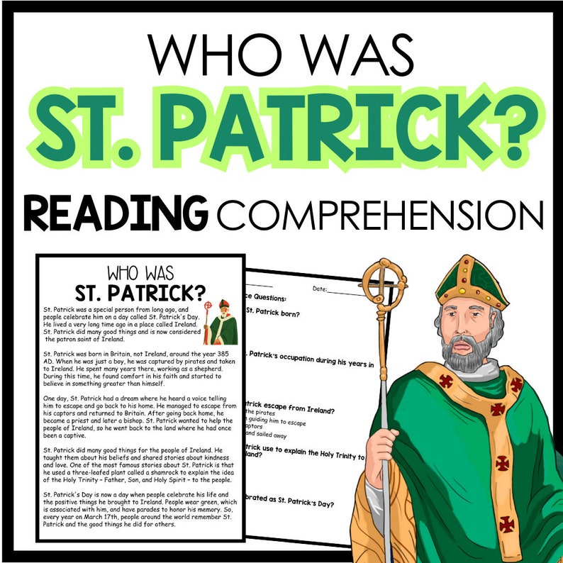 Who Was St. Patrick Reading Comprehension Passage & Questions March St ...