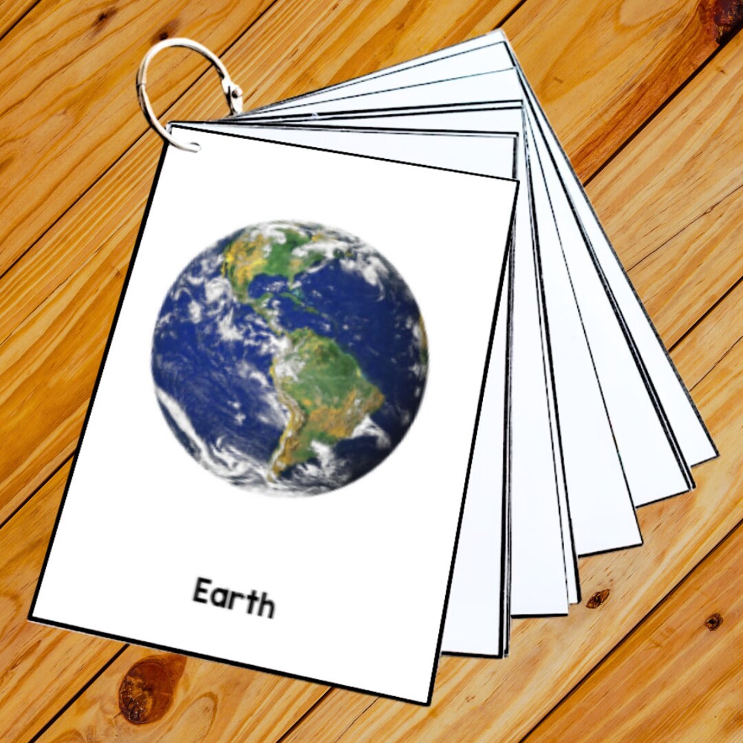 20 Space Exploration Montessori Cards Flash Cards Nomenclature Cards ...