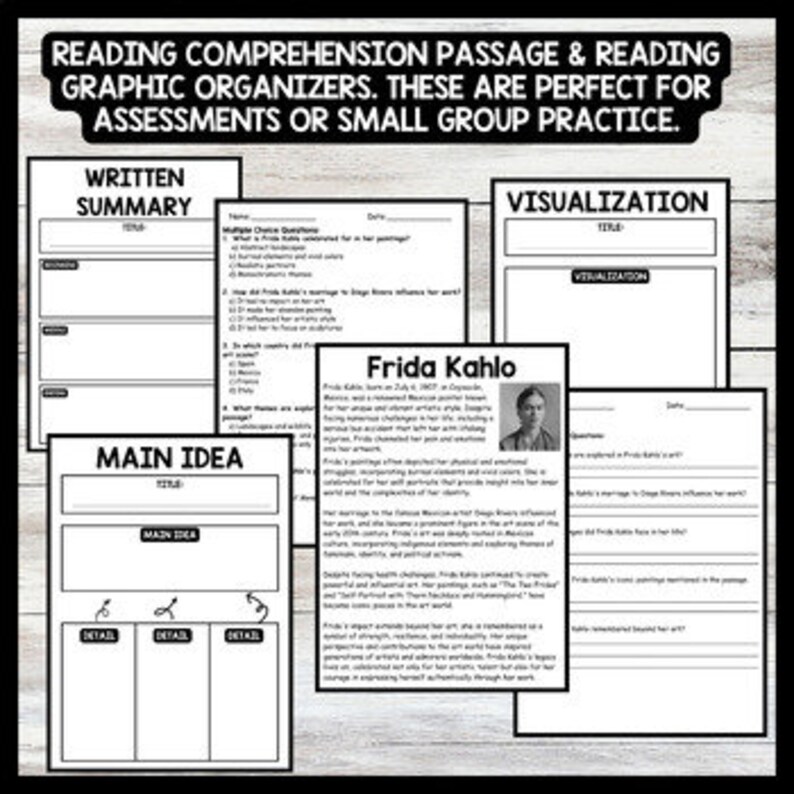 Frida Kahlo Biography Women's History Month Reading Comprehension ...