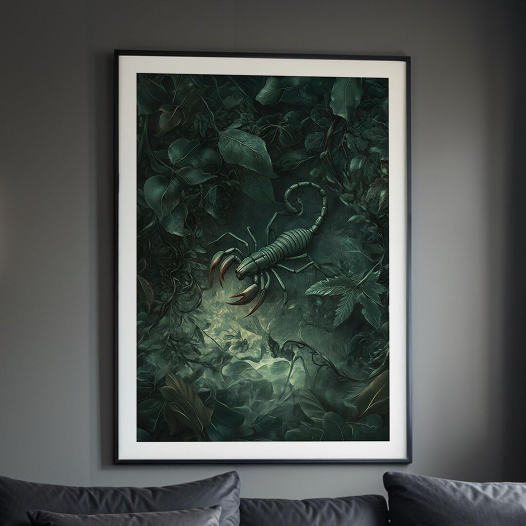 Green Scorpion Poster, Botanical Prints, Exhibition Posters, Wall Art ...