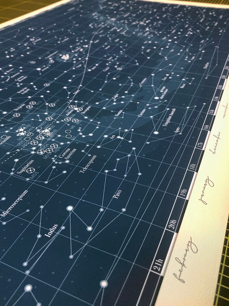 ALL STARS MAP / Constellations Chart Print Celestial Decor - Etsy