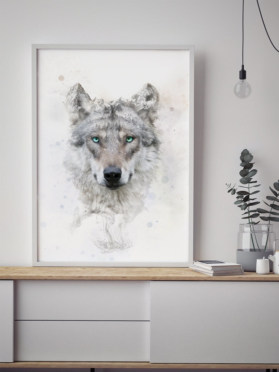 Wolf in Snow / Wilderness Rocky Mountains, Woodlands Animals Print ...