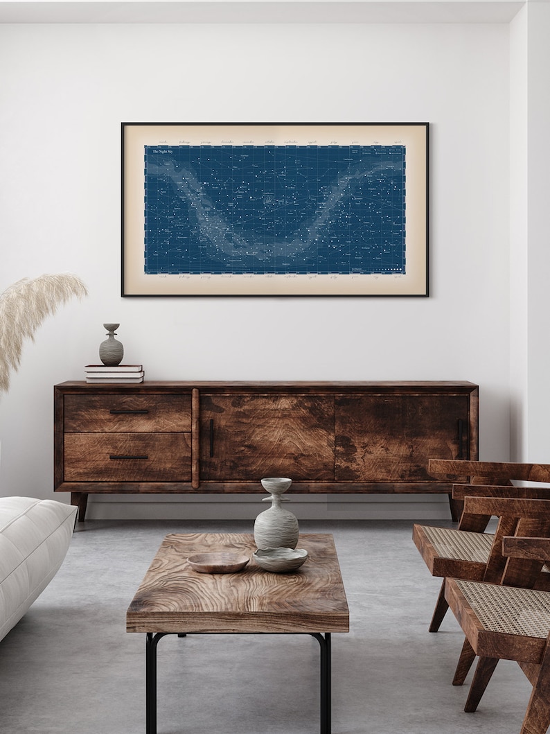 ALL STARS MAP / Constellations Chart Print Celestial Decor - Etsy