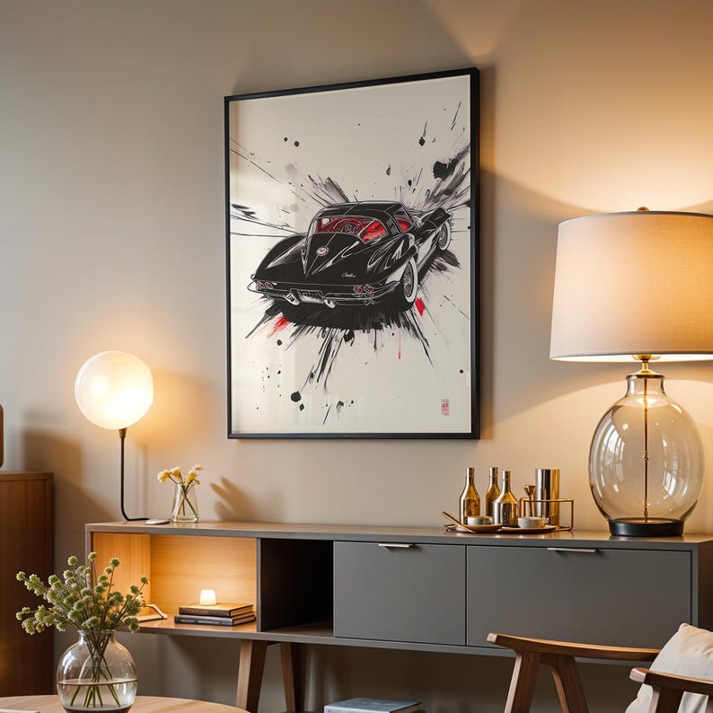 1966 Corvette C2 | Stingray | Corvette 1966 | Corvette Stingray Poster ...