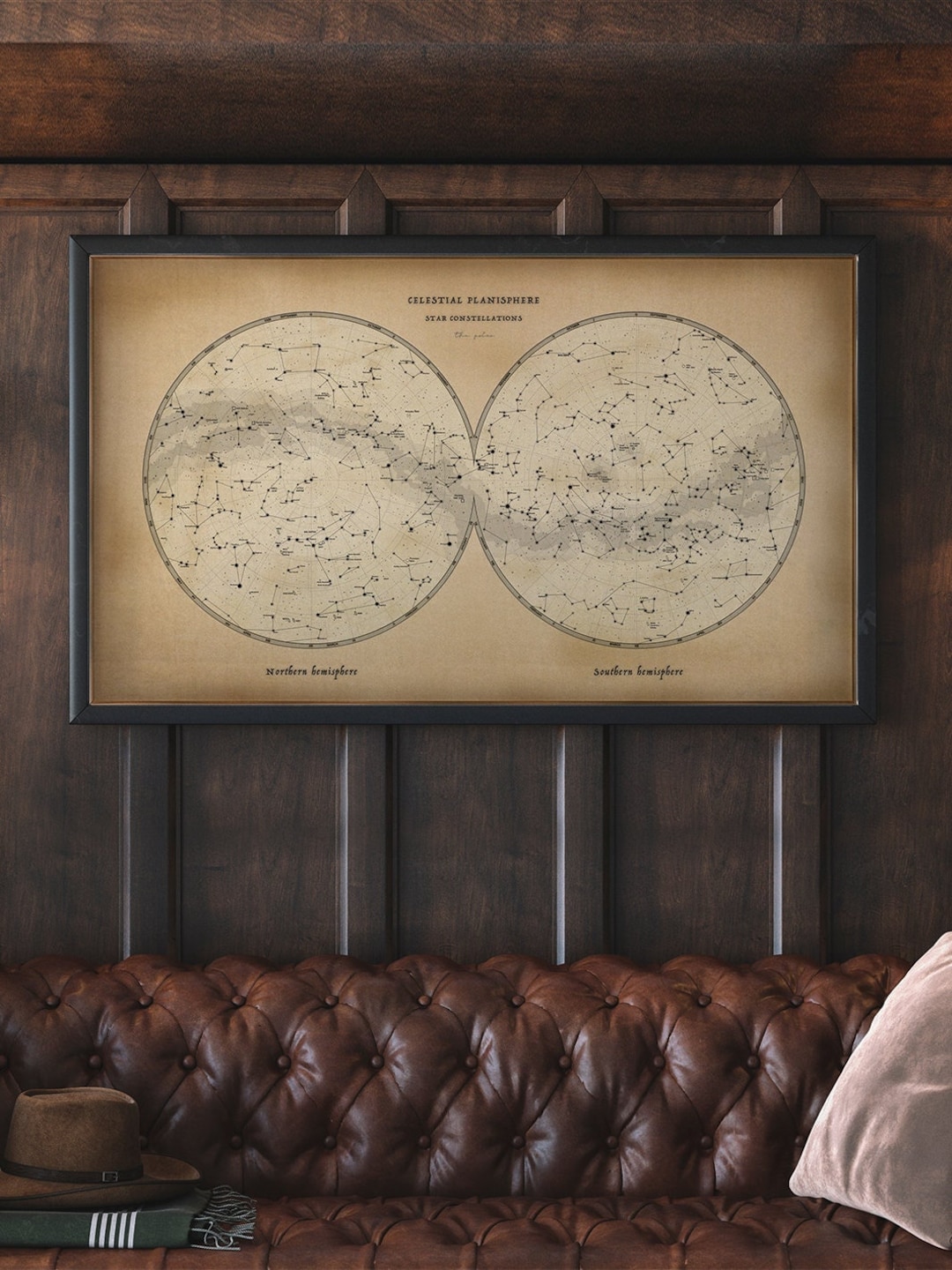 CELESTIAL PLANISPHERE - Davinci, Northern and Southern Hemisphere ...