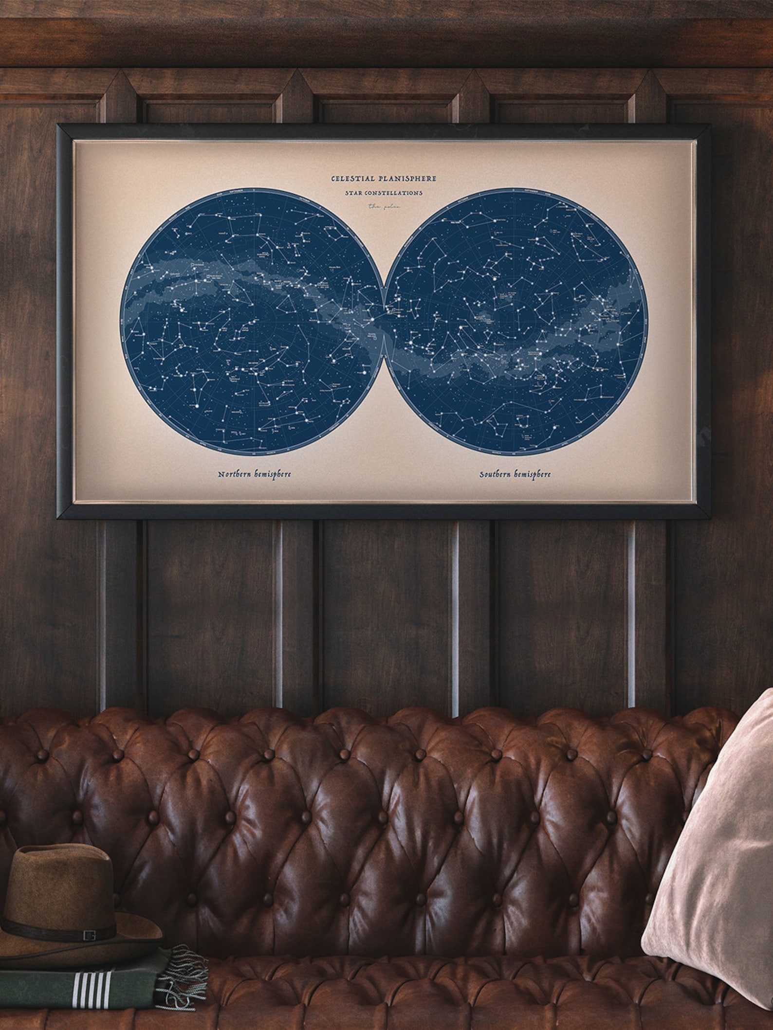 CELESTIAL PLANISPHERE | Constellations Chart Print | Celestial Decor ...