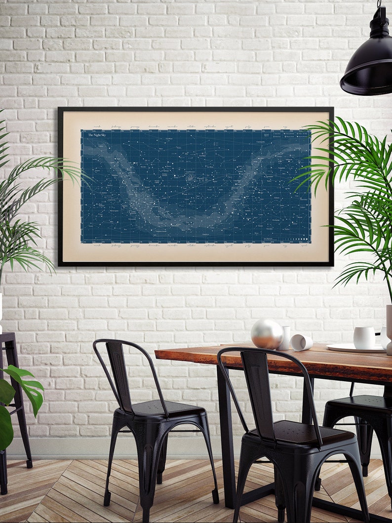 ALL STARS MAP / Constellations Chart Print Celestial Decor - Etsy