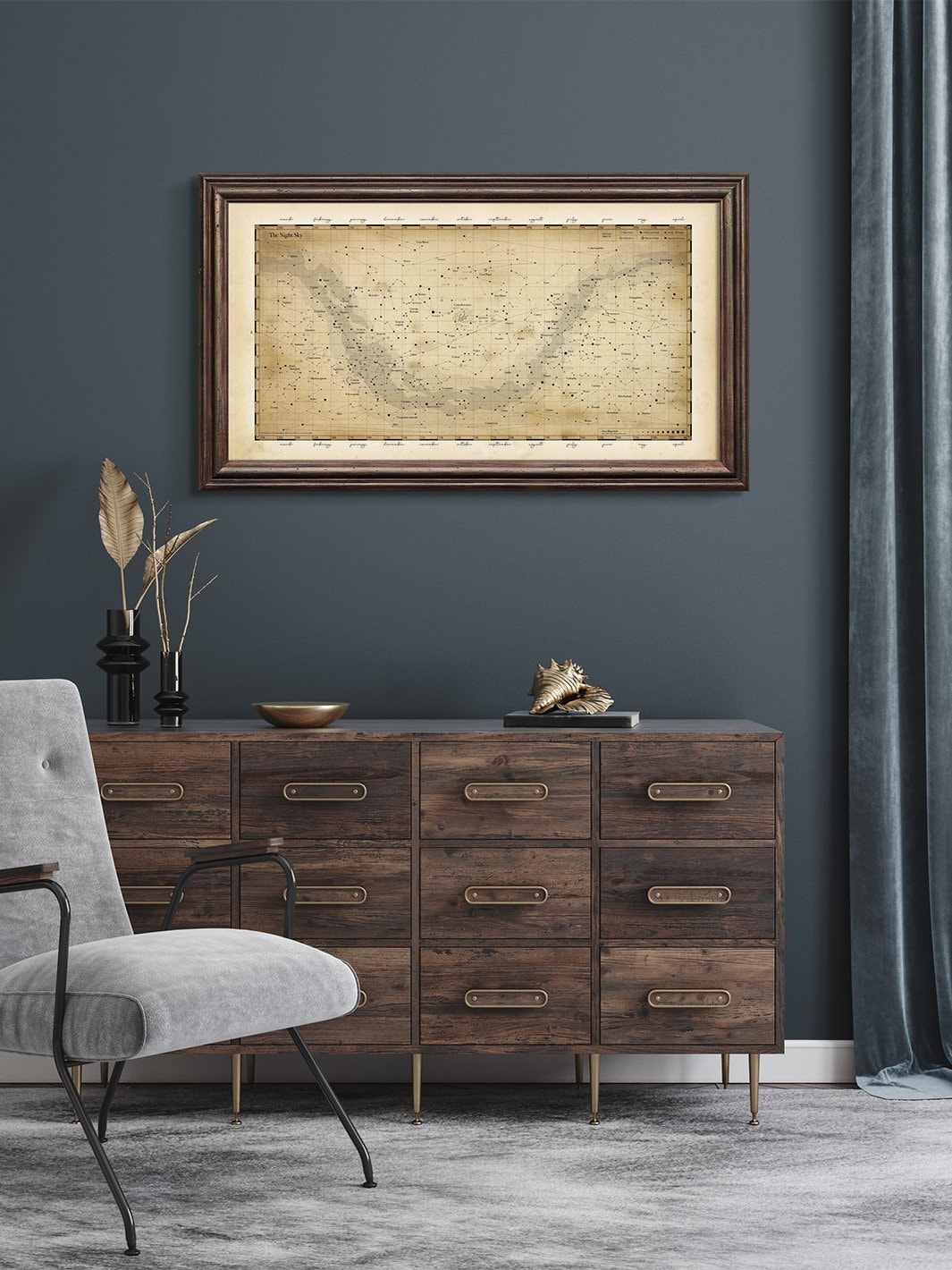 ALL STARS MAP / Constellations Chart Print, Celestial Decor, Astrology ...