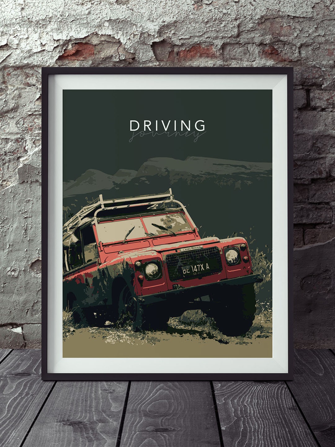 Land Rover DEFENDER 90, 1994 NAS, Car Art Print, Off-road Legend ...