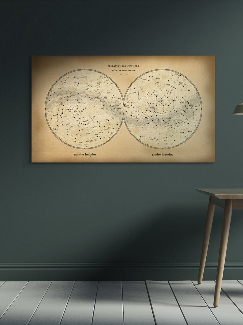 CELESTIAL PLANISPHERE - Davinci, Northern and Southern Hemisphere ...